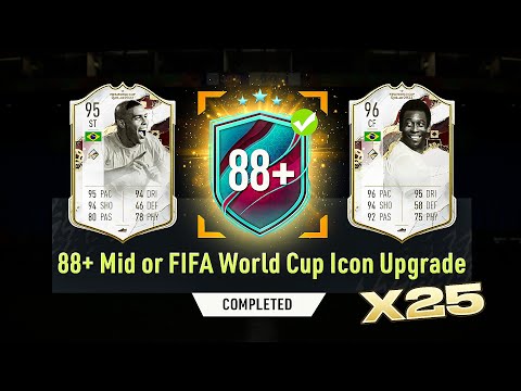 FIFA 23 25 x 88+ mid or World Cup icon upgrade packs!