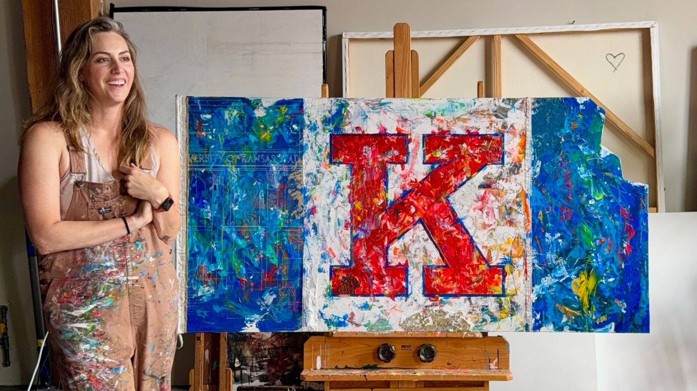 Old KU stadium becomes KC artist's canvas