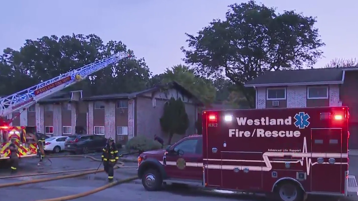Fire crews remain on scene at Westland apartment complex