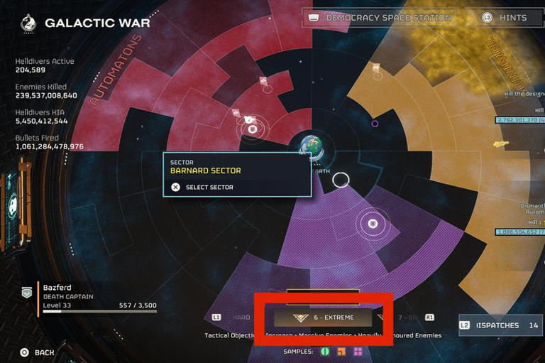 Helldivers 2 difficulty levels explained including how to change it and all rewards for every tier