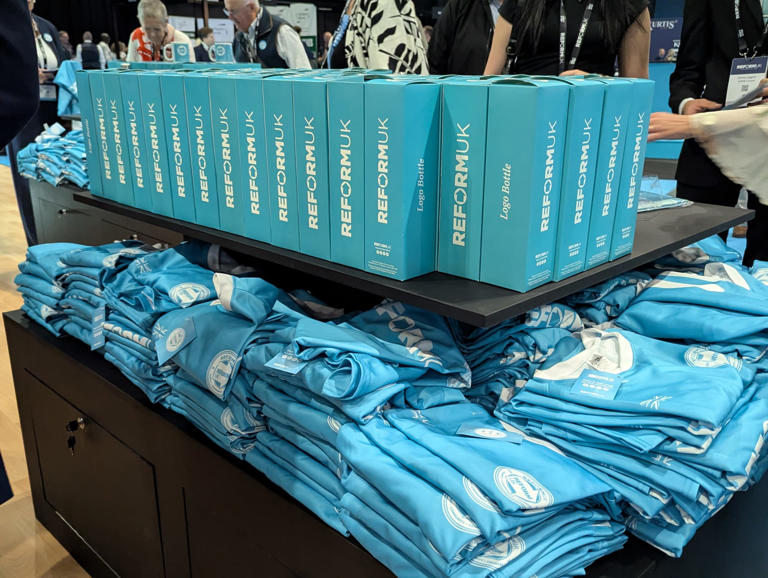 ‘Farage No. 10’: All the merch being sold at the Reform party ...