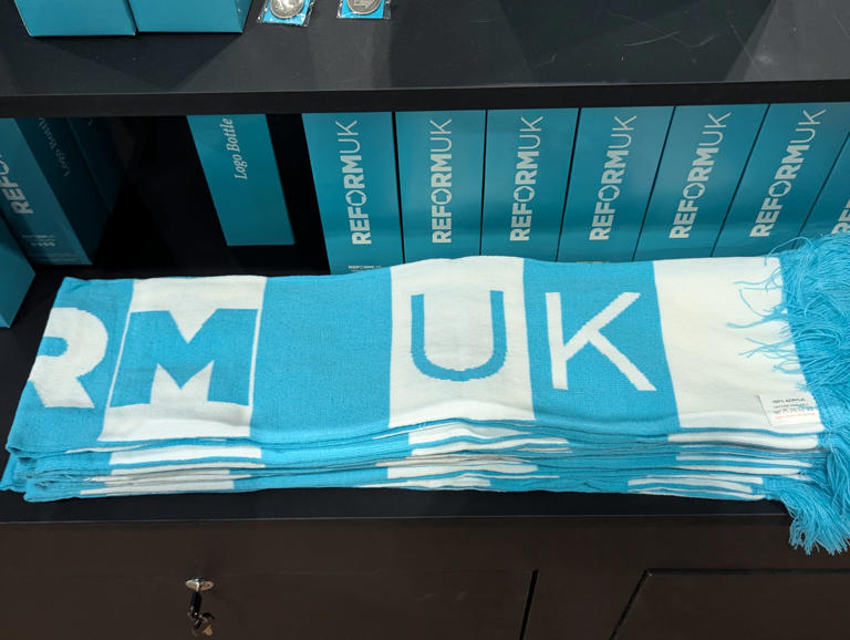 ‘Farage No. 10’: All the merch being sold at the Reform party ...