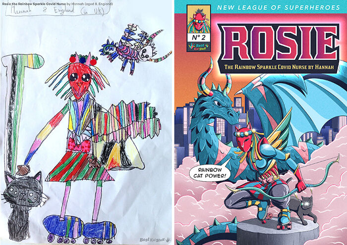 Children Were Given A Task To Create Original Heroes And Pros Had To ...