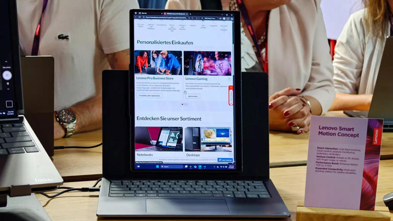 Lenovo's new concept laptop just lets you rotate the screen sideways