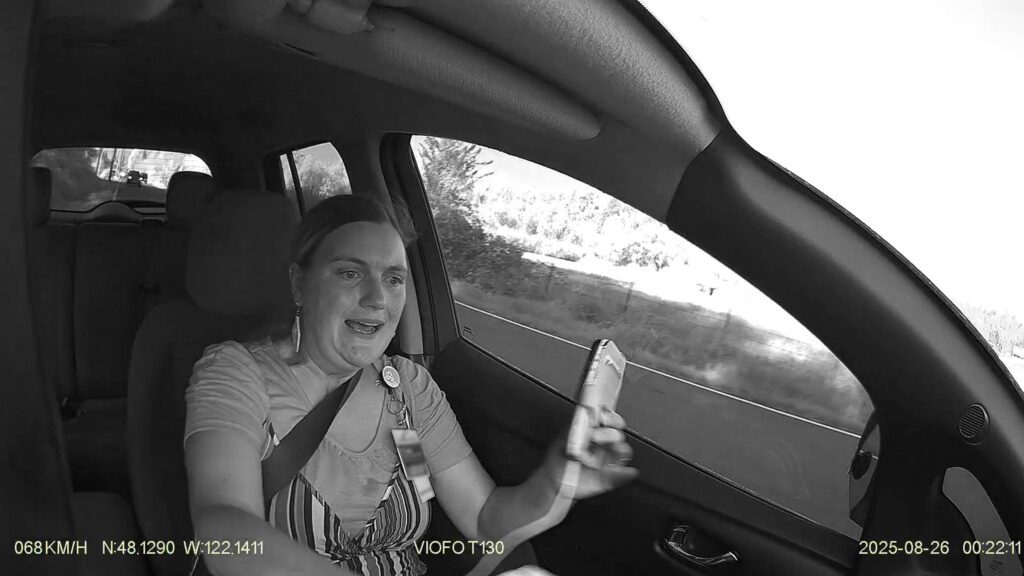 Shocking dashcam captures woman texting at wheel before crash