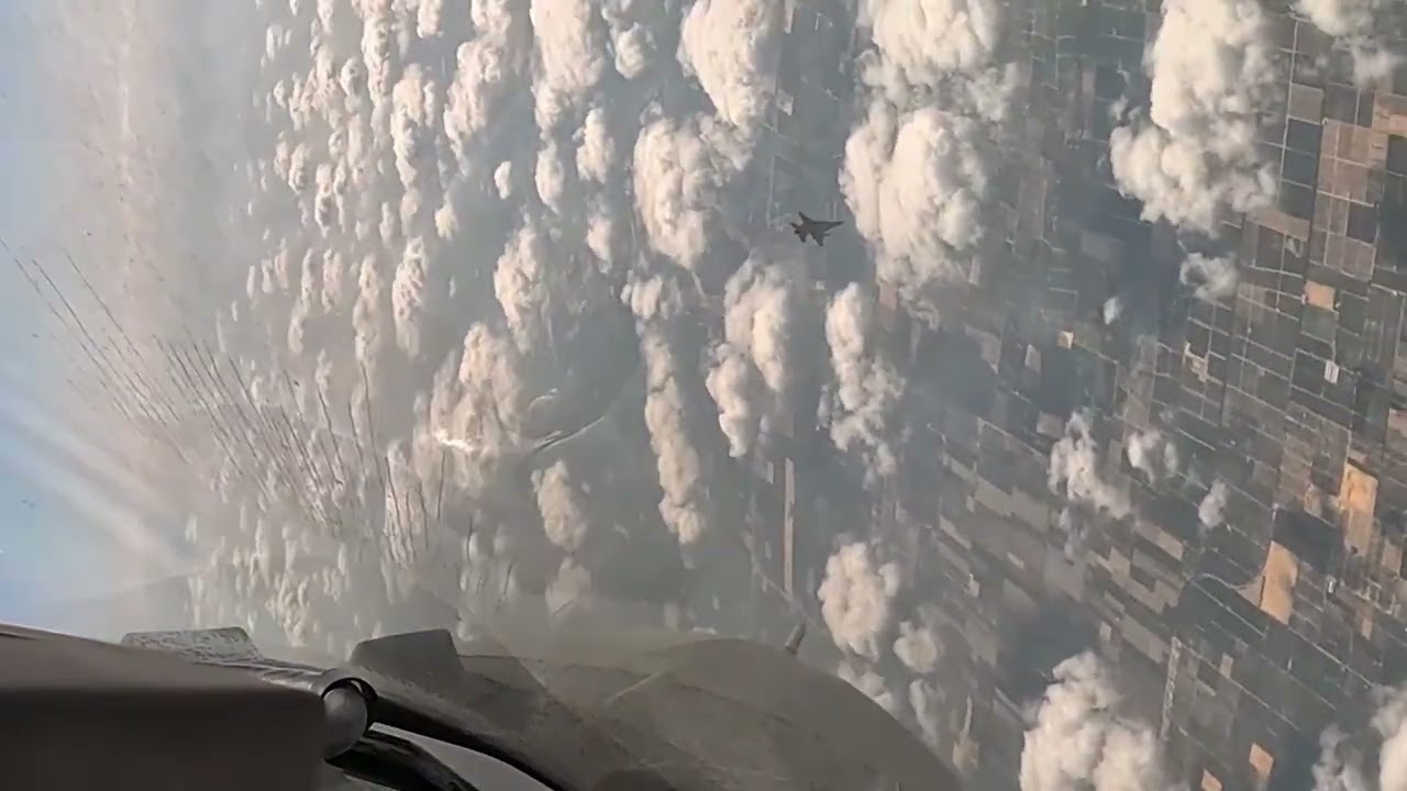 Cockpit View of an F-16 during Aerial Combat