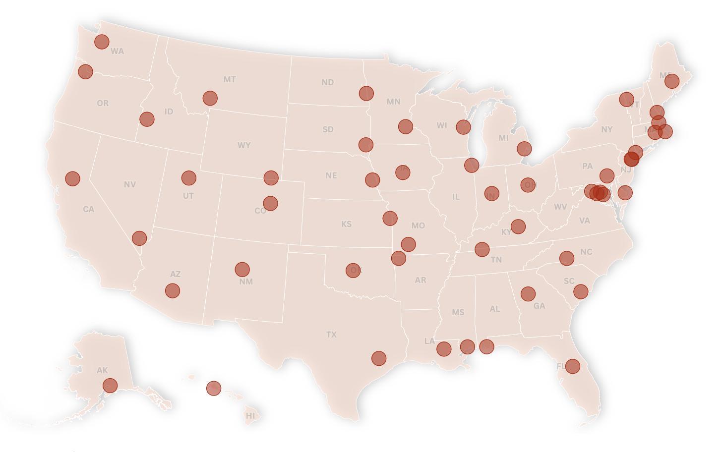 Map shows the hottest zip codes in every state