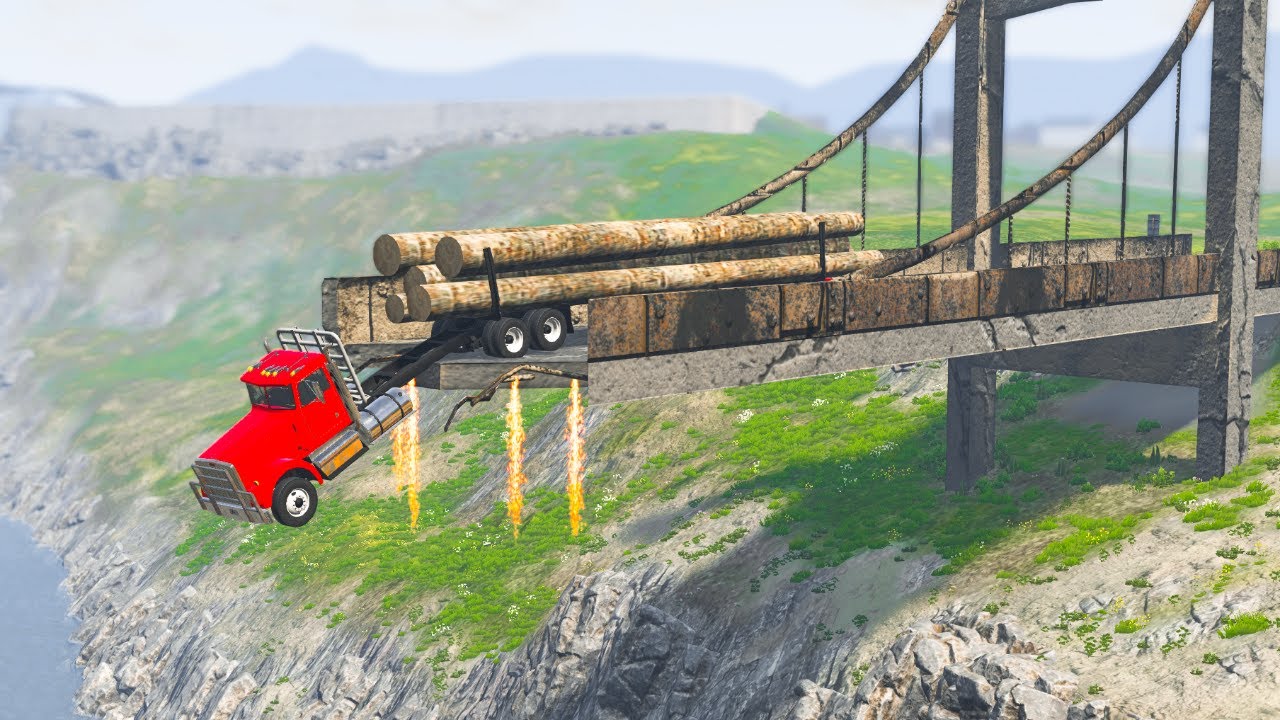 Cars vs Broken Bridge NN610BB | BeamNG Drive OMDs