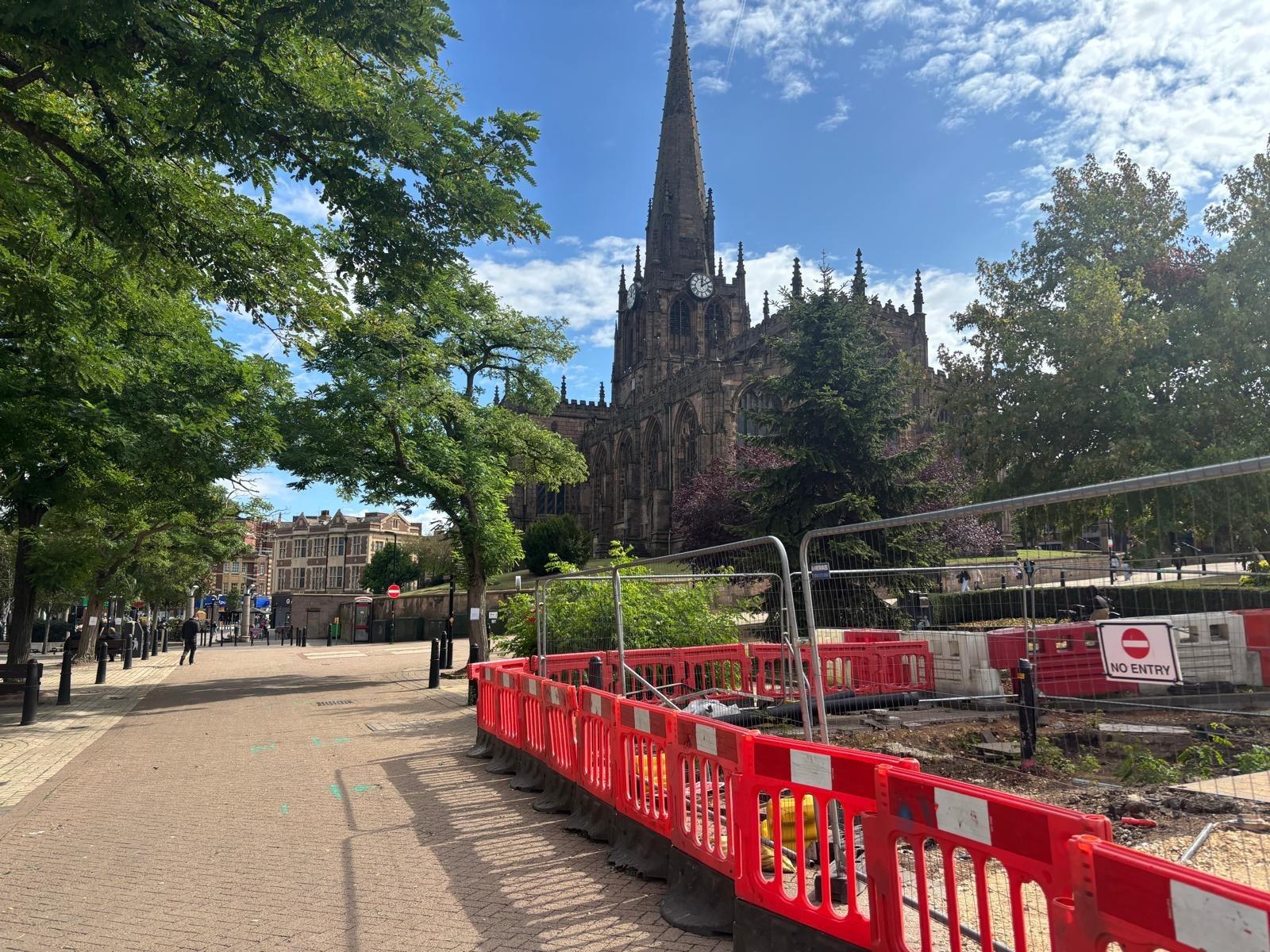 Removal of trees by Rotherham Minster is for safety reasons