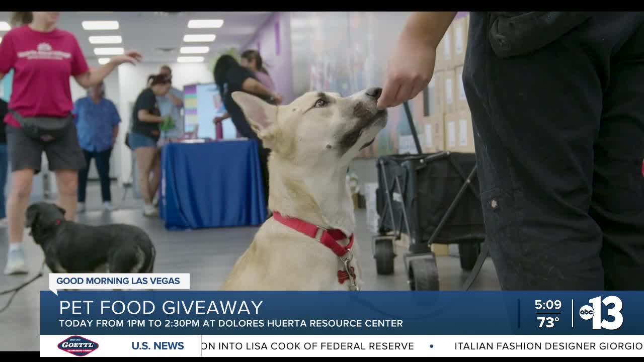 New pet adoption incentive, a pet food giveaway today