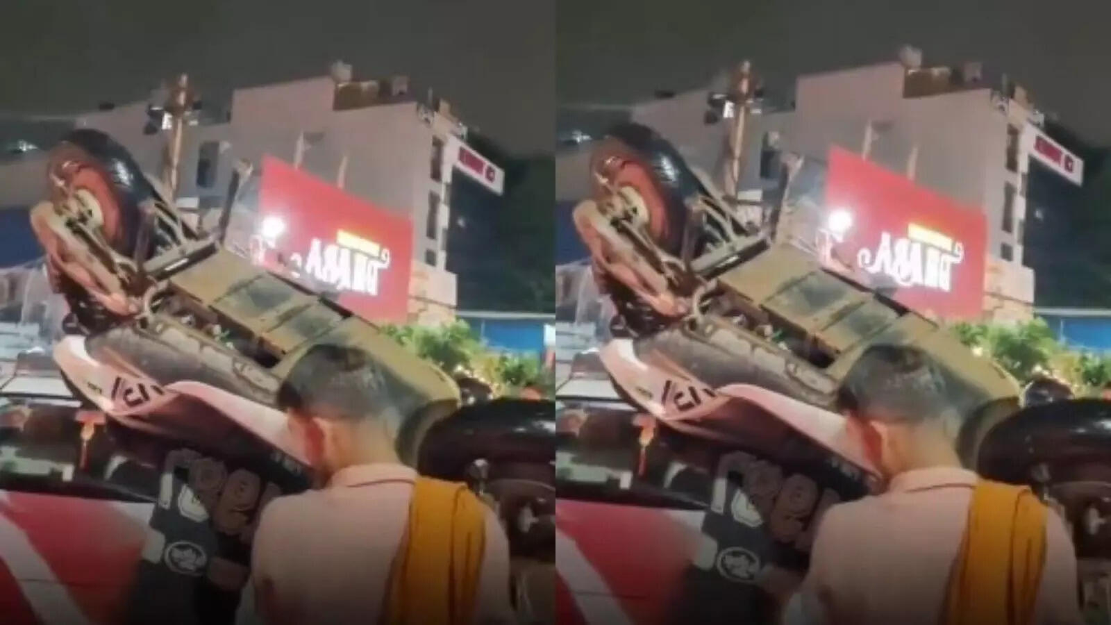 Men Lift Scooter on Shoulders to Escape Heavy Gurugram Traffic, Video Goes Viral