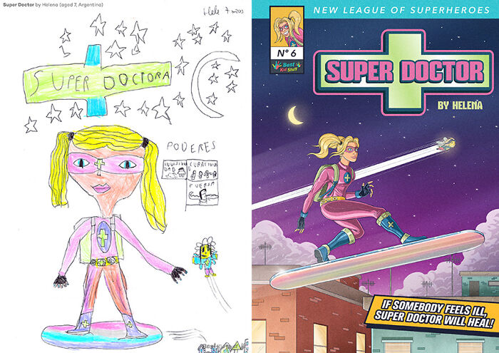 Children Were Given A Task To Create Original Heroes And Pros Had To ...