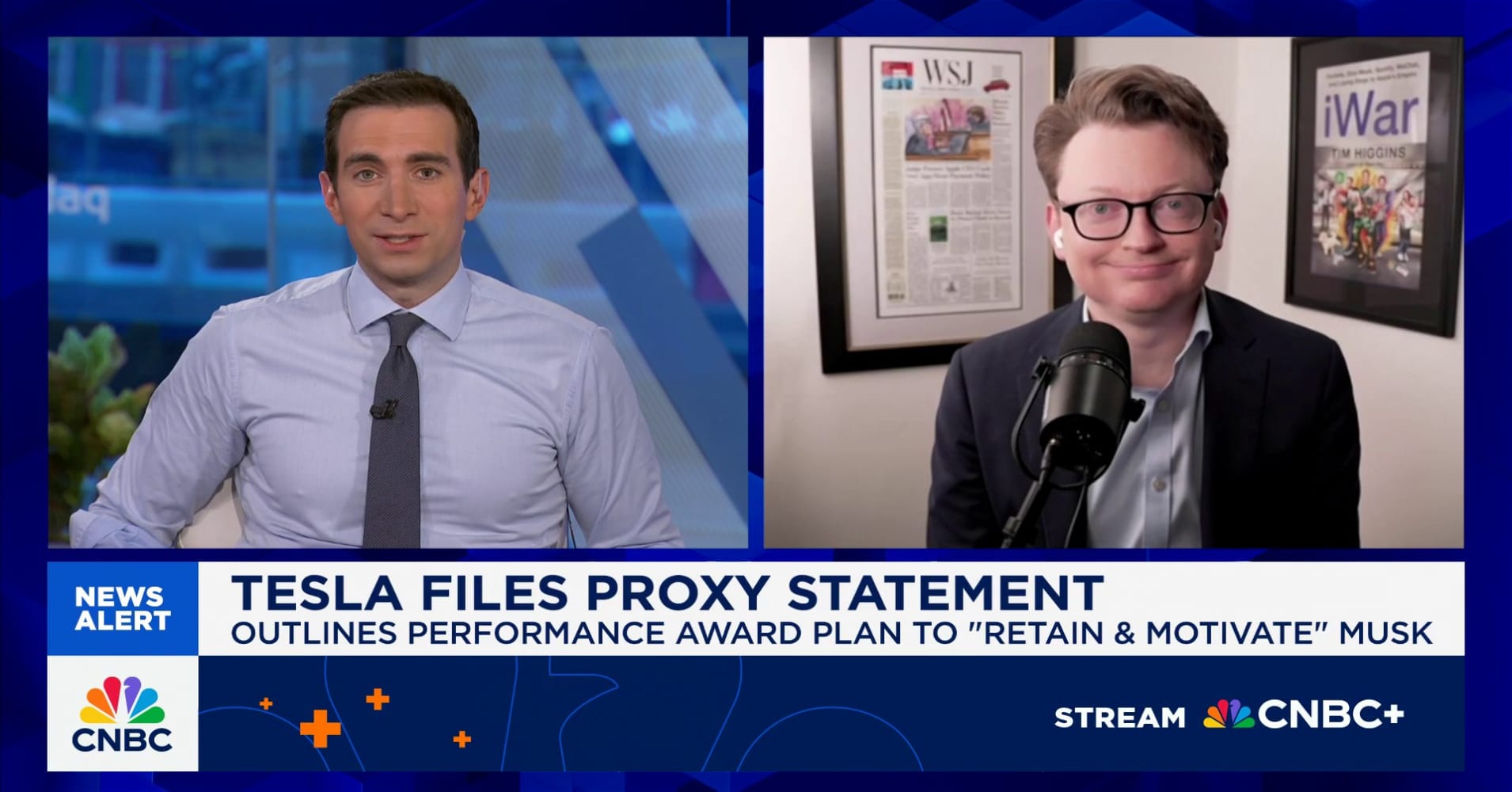 WSJ's Tim Higgins: Tesla's new pay plan pushes CEO Elon Musk to 'aim ...