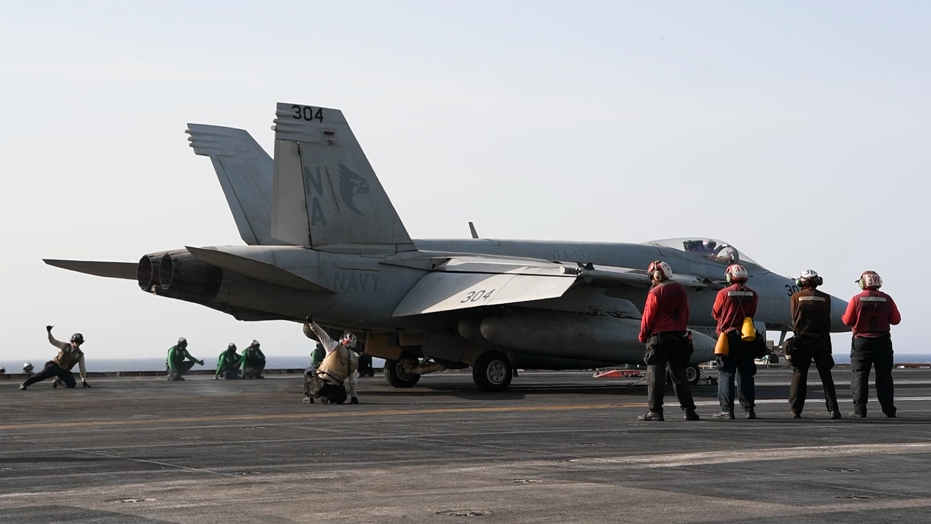 US Navy Fighter Jet Taking Off