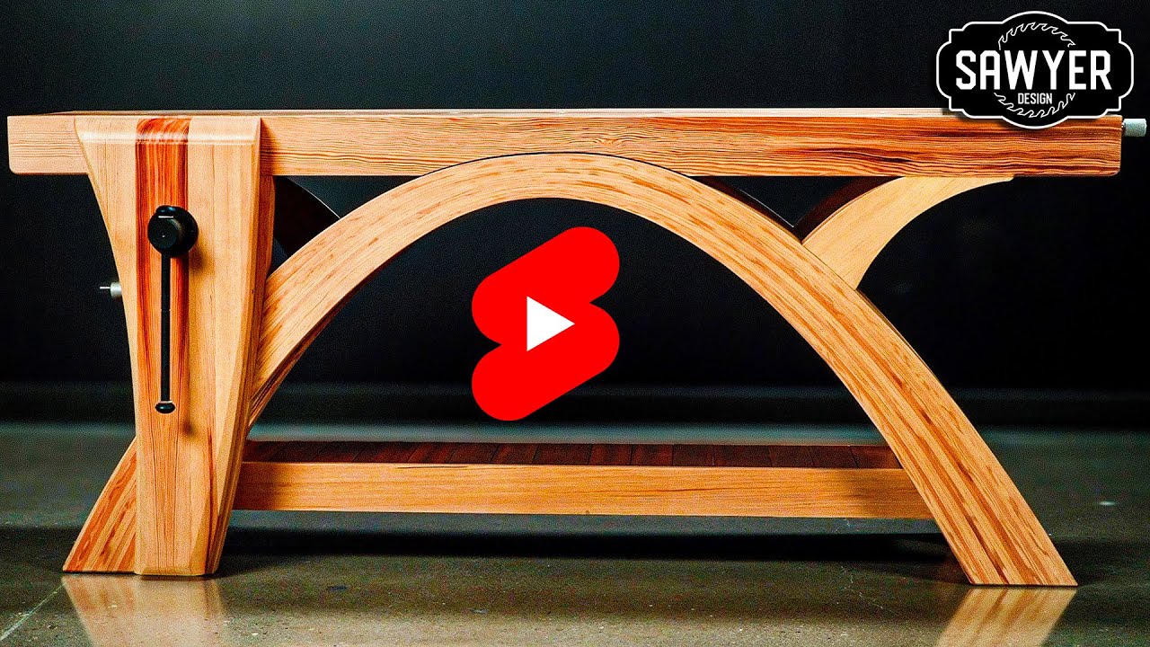 Epic workbench made from a 532-year-old tree!