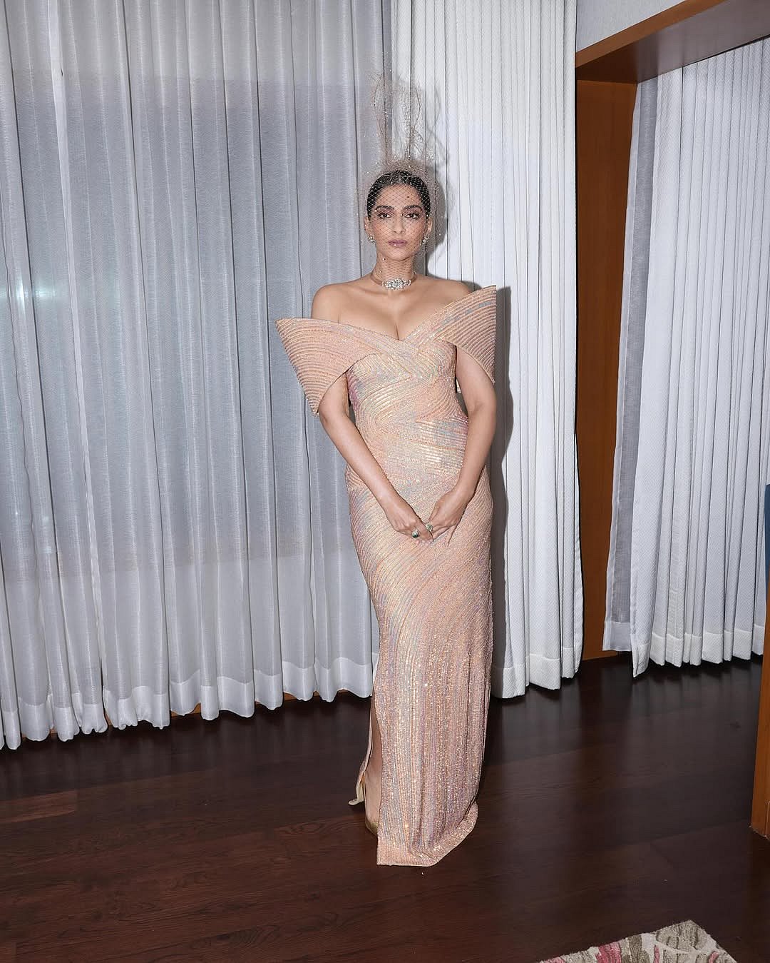 Sonam Kapoor Oozes Royalty In Rahul Mishra's Sculpted Couture Gown