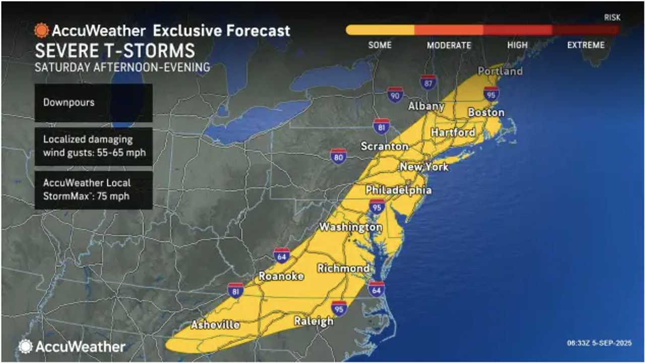 Here's Timing For Dangerous Thunderstorms With 55 MPH-Plus Gusts