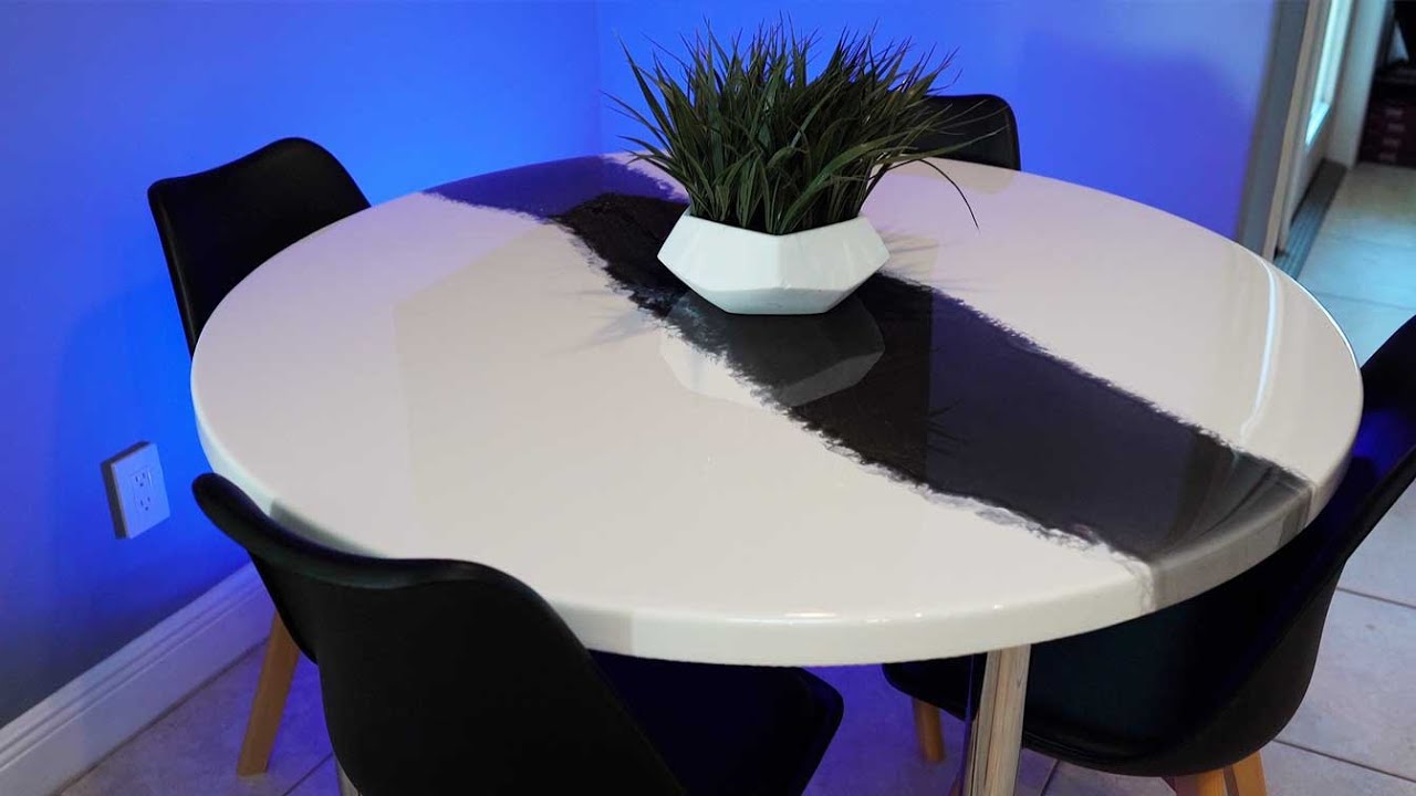 DIY epoxy round table – stunning resin art build
