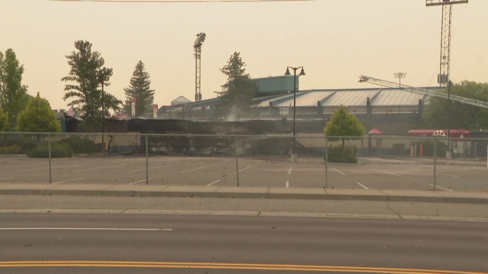 7:30 a.m. update: Avista Stadium fire