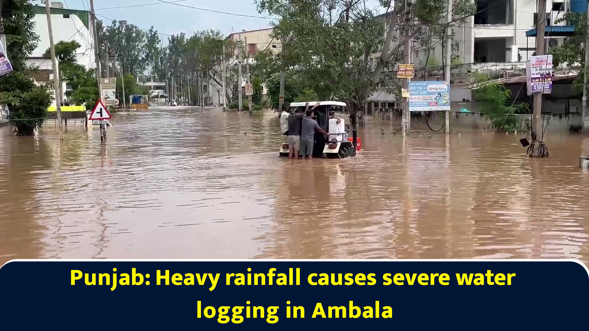 Punjab: Heavy rainfall causes severe water logging in Ambala