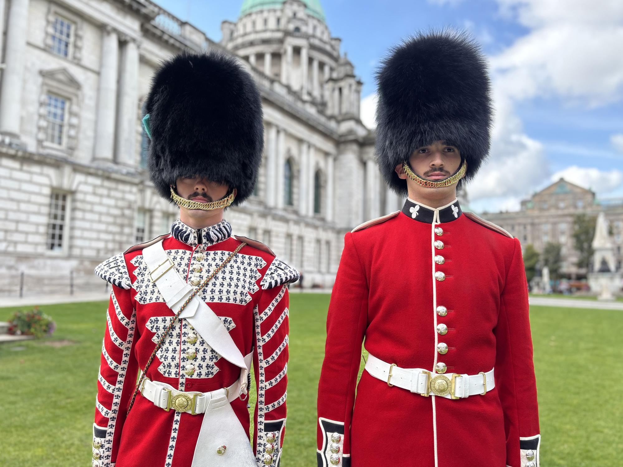 Irish Guards express pride during visit to N Ireland to mark 125th ...