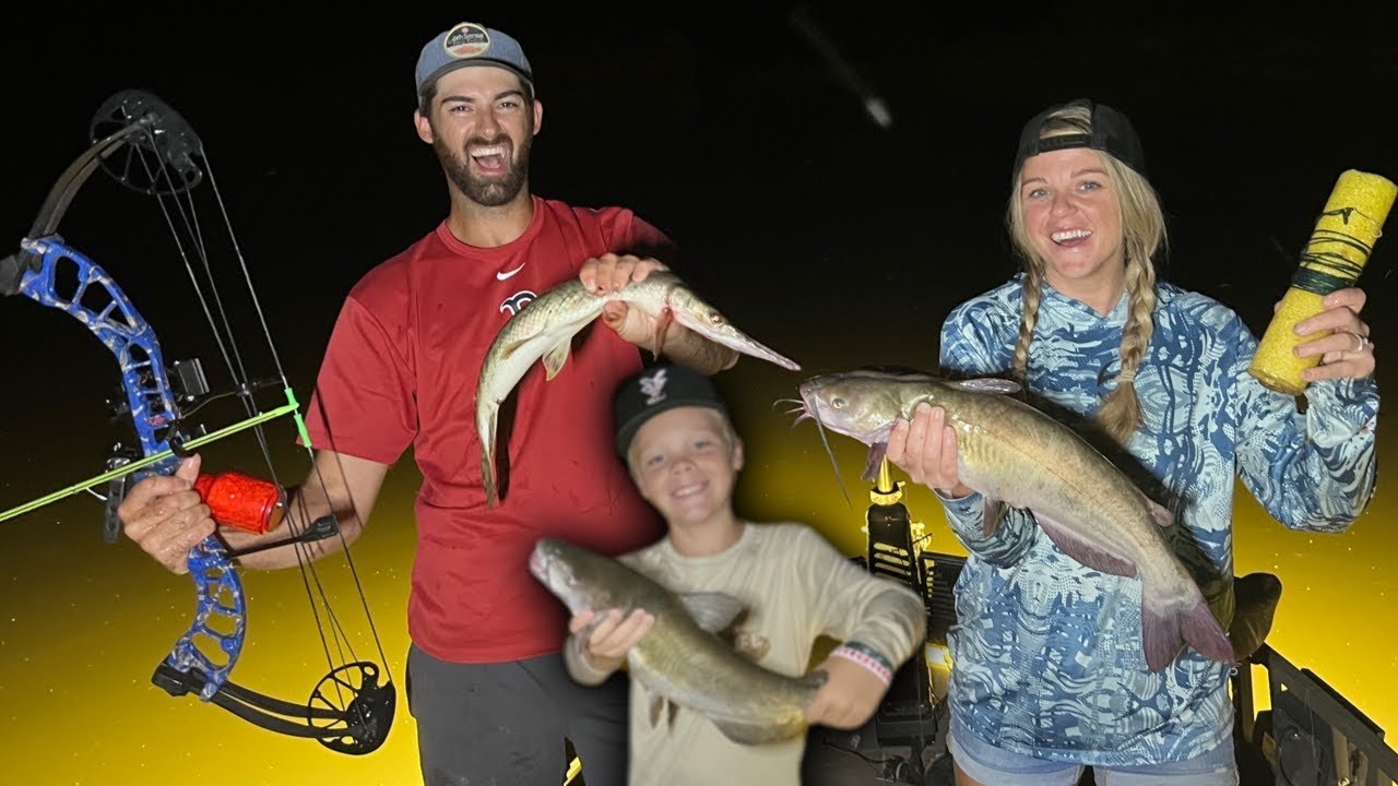 Shocking Giant Catfish Grabbed While Pool Noodling