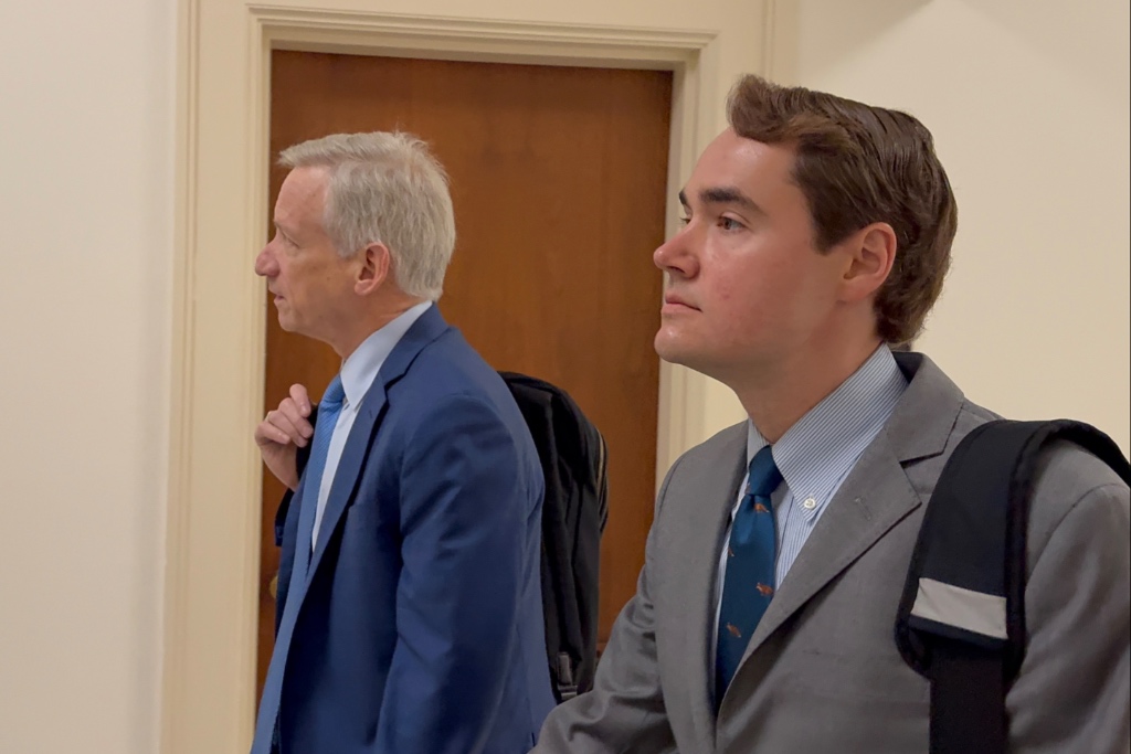 Ex-Biden spokesman Andrew Bates arrives for interview in autopen ...