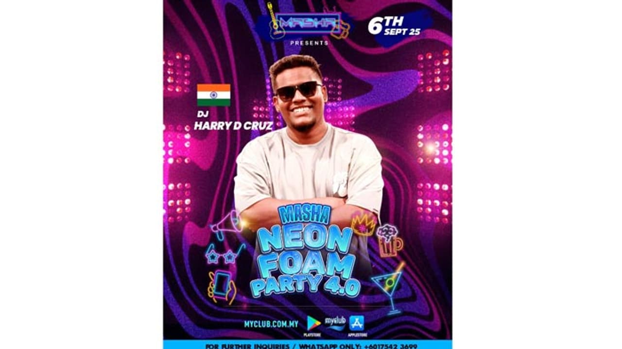 Harry D Cruz to Perform at Masha Neon Foam Party 4.0 in Thailand