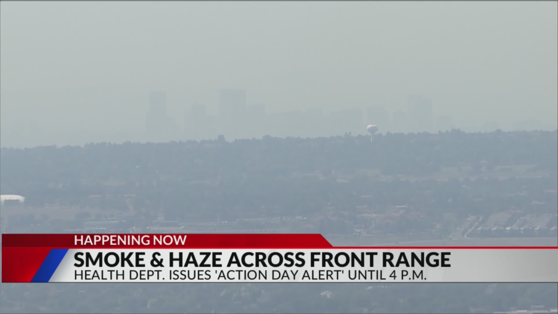 Smoke and haze across Front Range