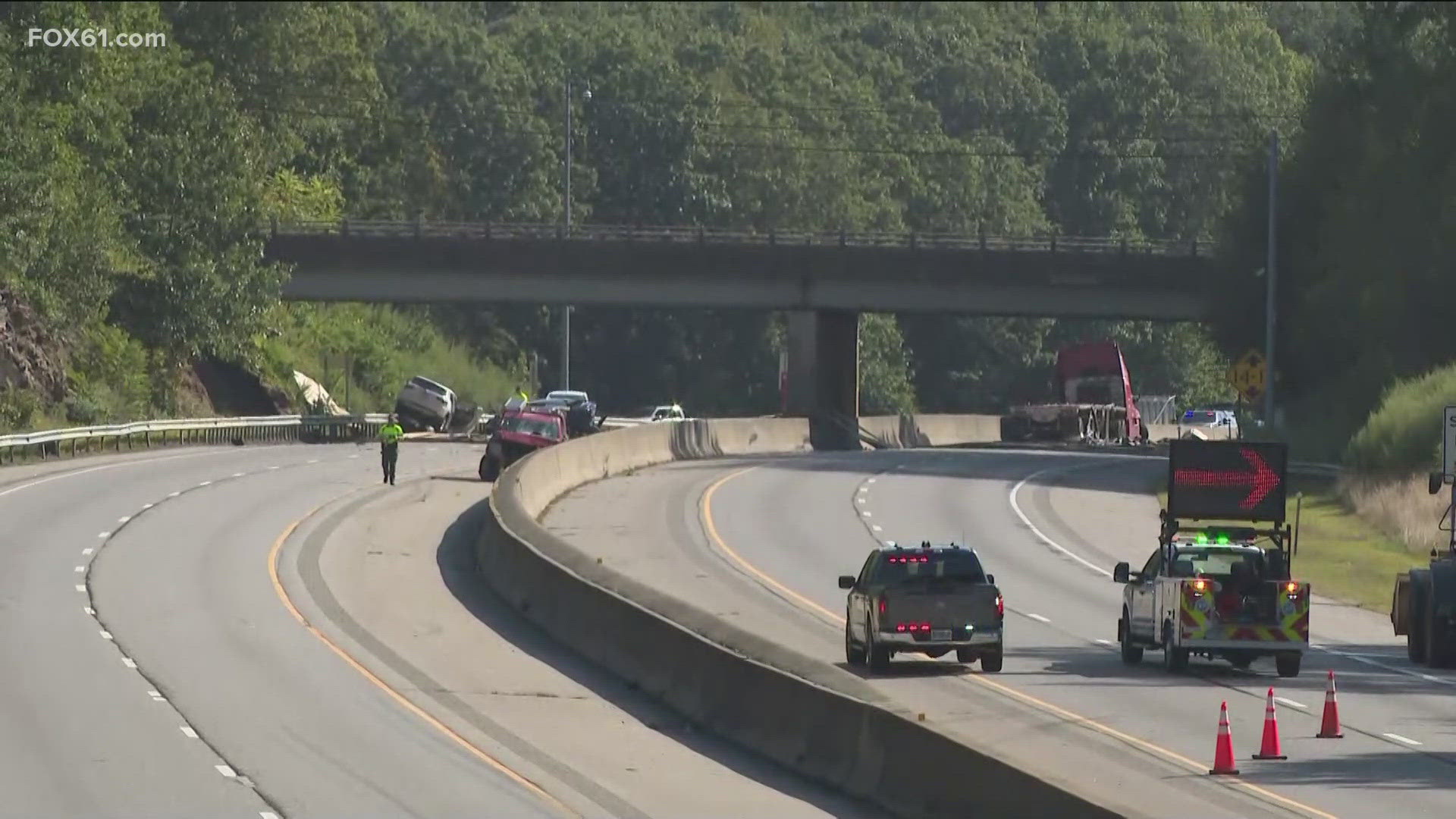 Crash closes I-95 in Westbrook, overpass due to 'structure damage ...