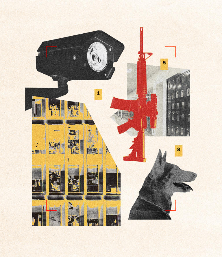 With gun-sniffing dogs and safe rooms, workplaces tighten security