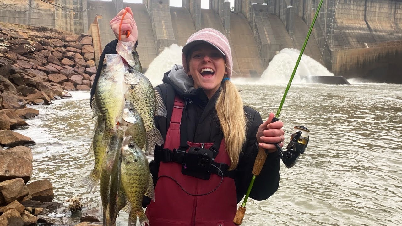 Slabs go crazy at giant spillway using minnows and jigs