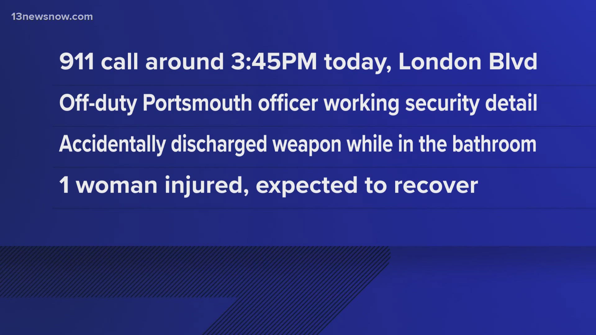Off Duty Portsmouth Police Officer Shoots Woman By Accident In Restroom