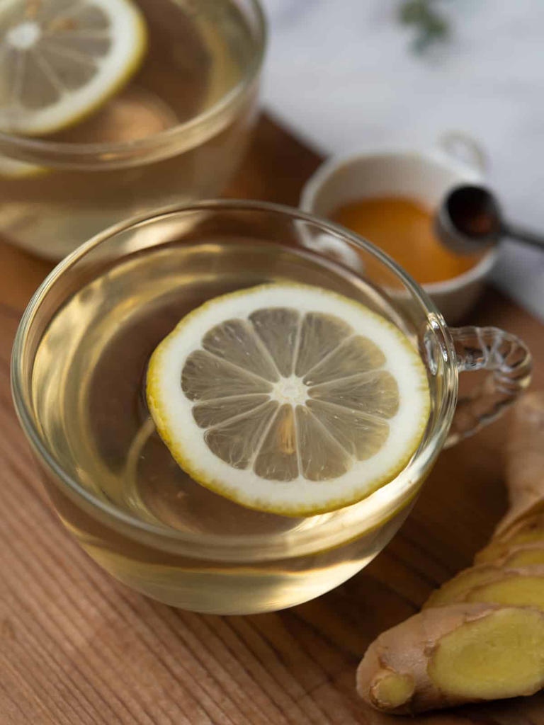 Ginger lemon honey tea