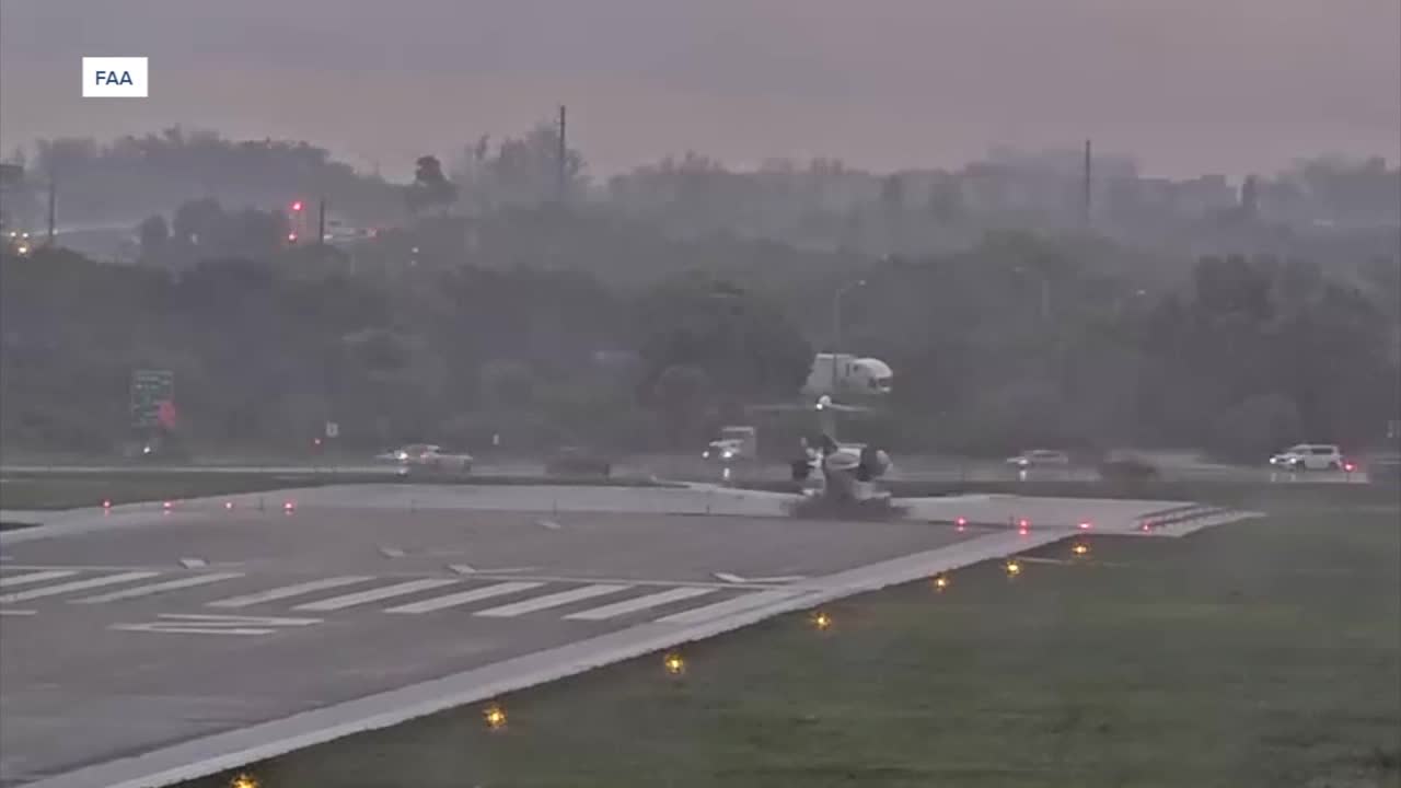 Plane overshoots runway while landing at Boca Raton Airport