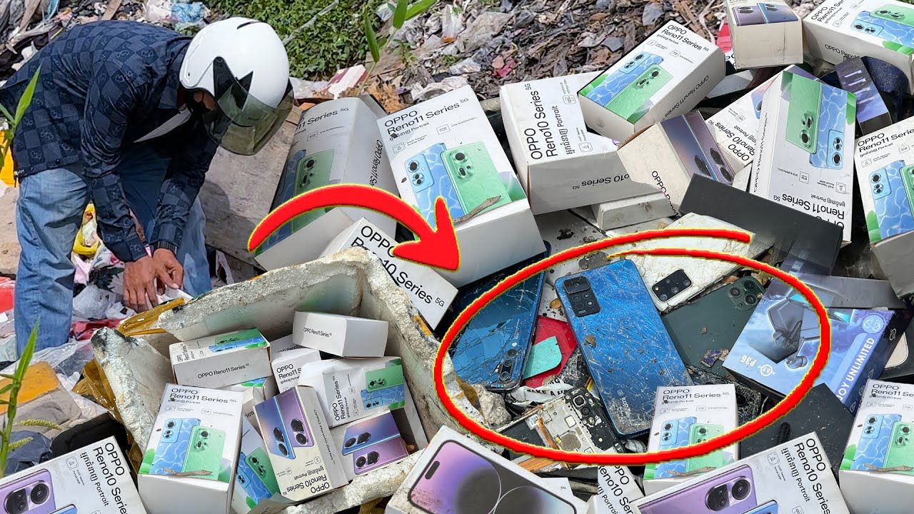 Hooo😱🤑 ! Found many Broken Phones in the Garbage Dump! Restore Redmi ...