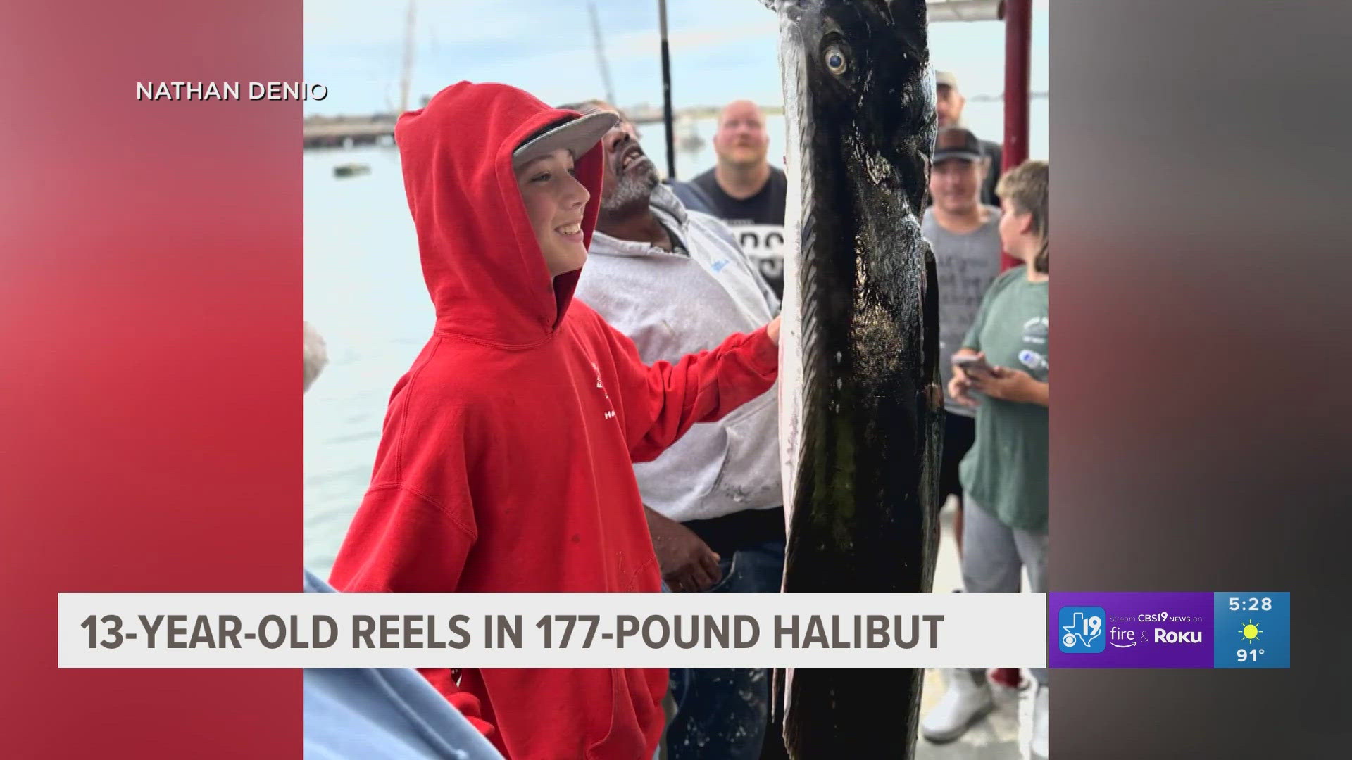 Check it out: 13-year-old kid reels in massive 177 lb. fish!