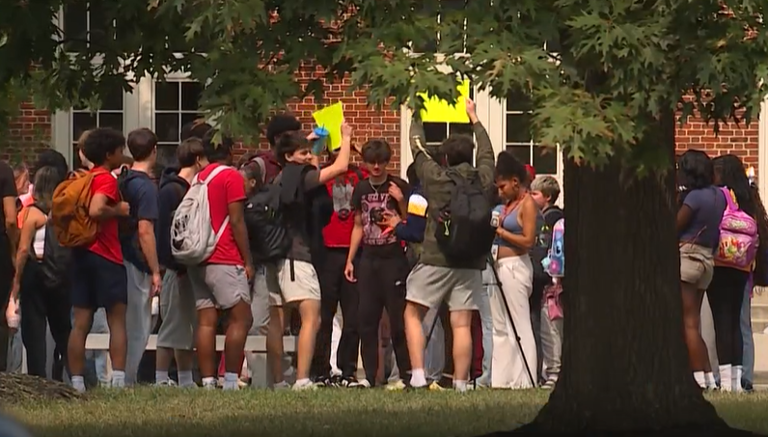 Dozens of Walnut Hills High School students walk out of class to demand ...