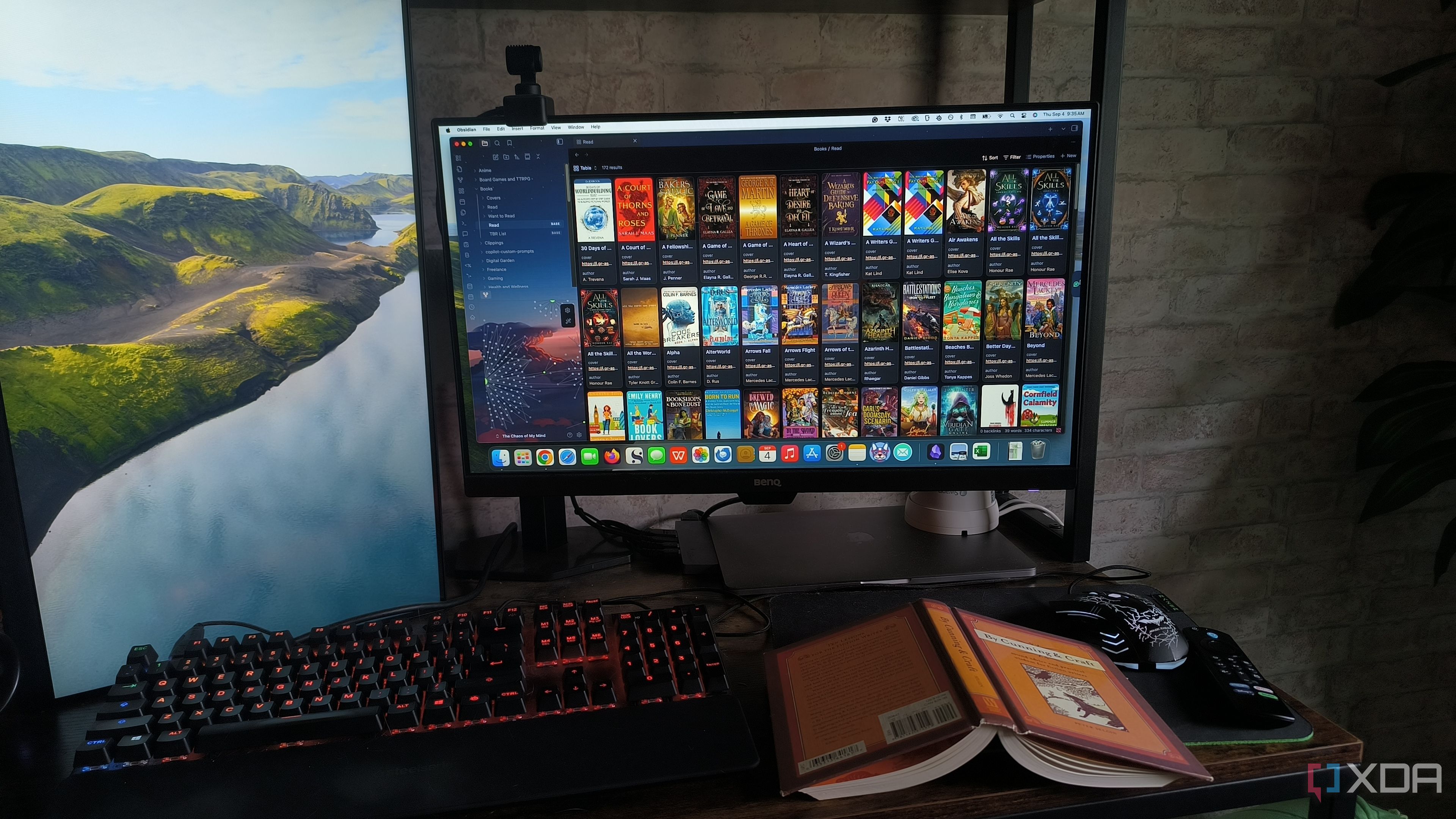 A few plugins and one Obsidian feature later, and I have a digital record of my reading history ...