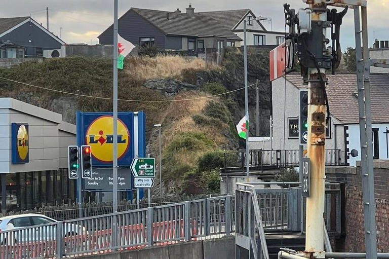 Removal of Welsh flags from lampposts in North Wales branded 'a joke'