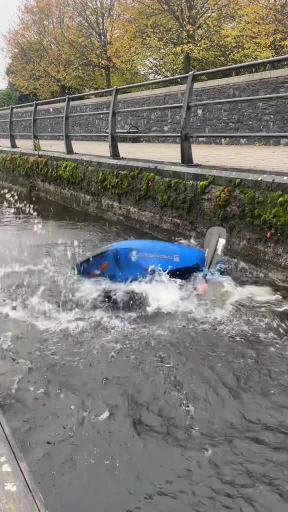 Kayak Fail: Too Close to the Wall!