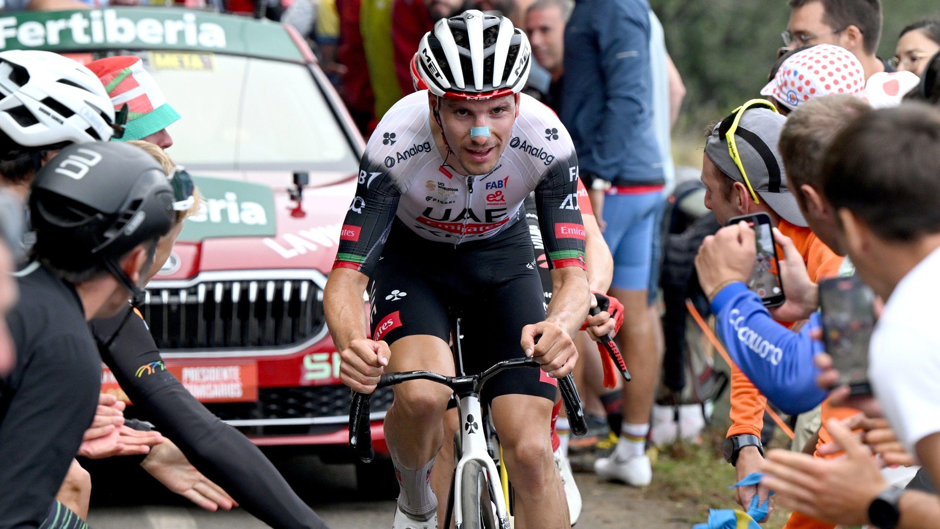 Almeida takes first Vuelta stage win amid protests