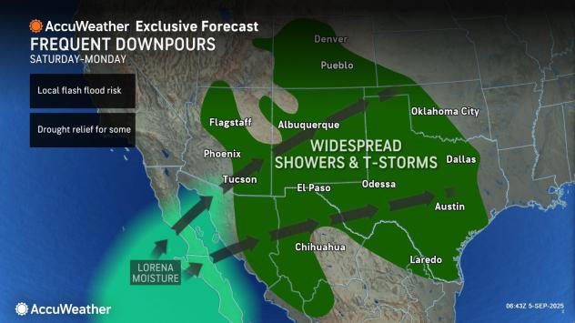 Dangerous flash flooding risk in Texas as Lorena, Gulf moisture gather