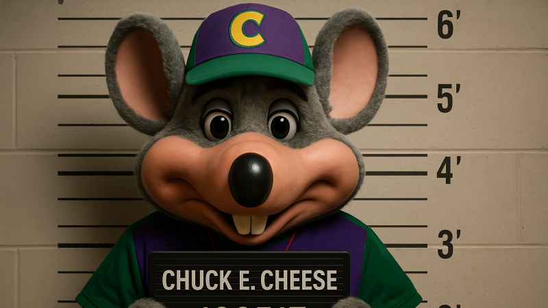 Chuck E. Cheese mascot arrested for credit card theft