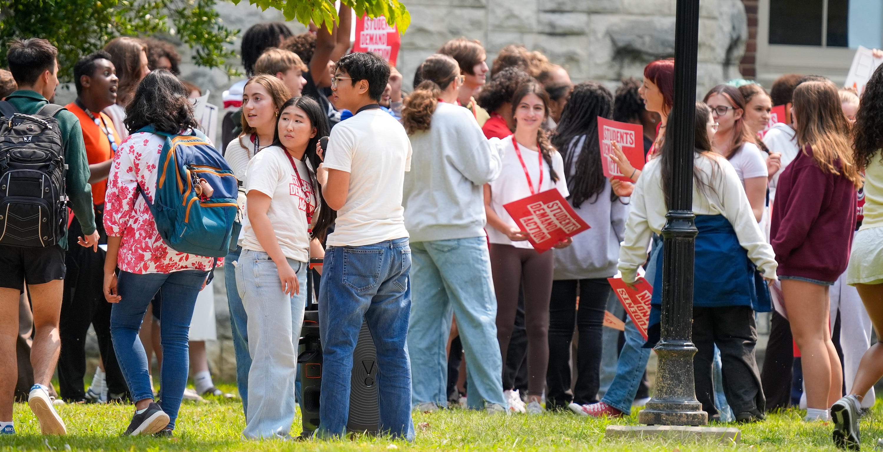 Hundreds of Manual students host walkout against gun violence in schools