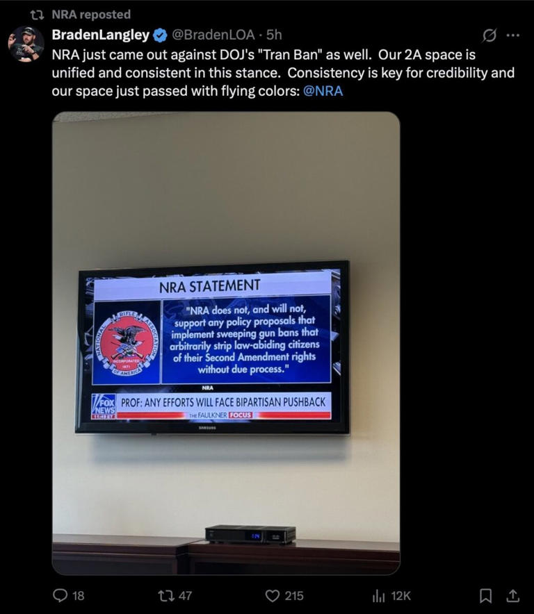 NRA Comes Out Against Reported Trump DOJ Plan to Restrict Gun Rights ...