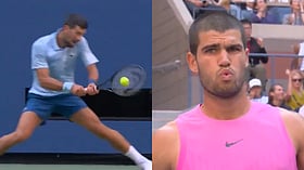 Audacious! Carlos Alcaraz's Reaction To Novak Djokovic's Backhand Shot ...