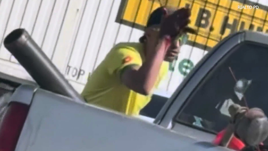 California road rage suspect smashes truck window during violent outburst