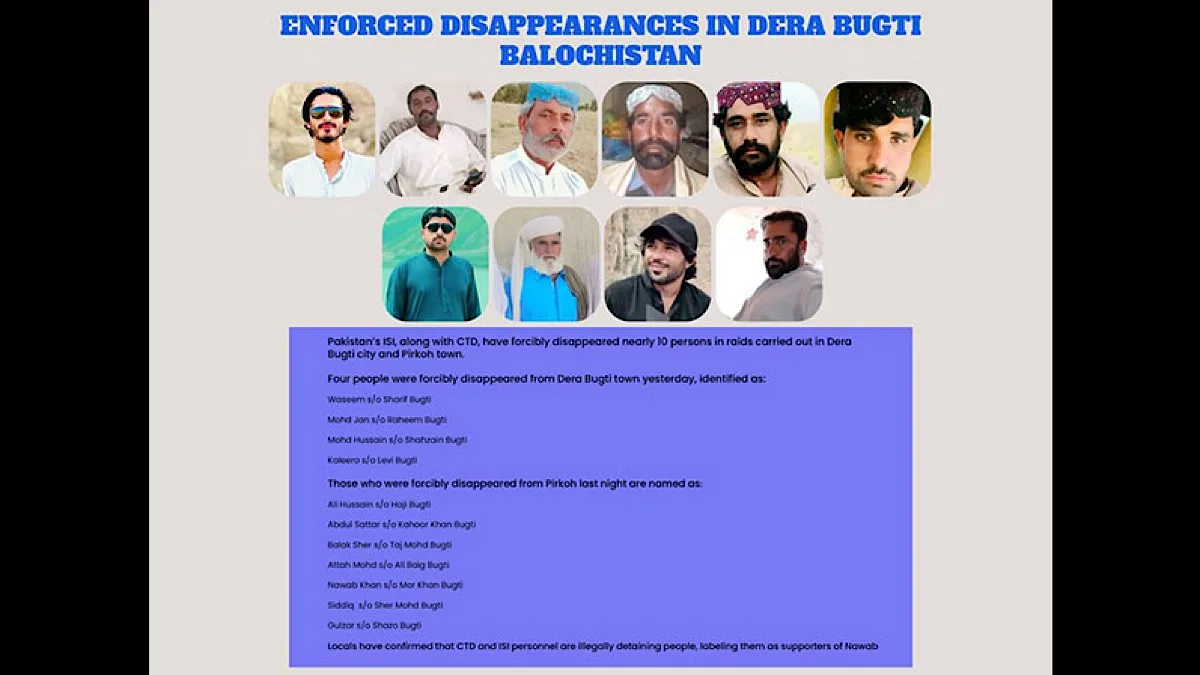 Balochistan: Multiple enforced disappearances reported in Dera Bugti ...
