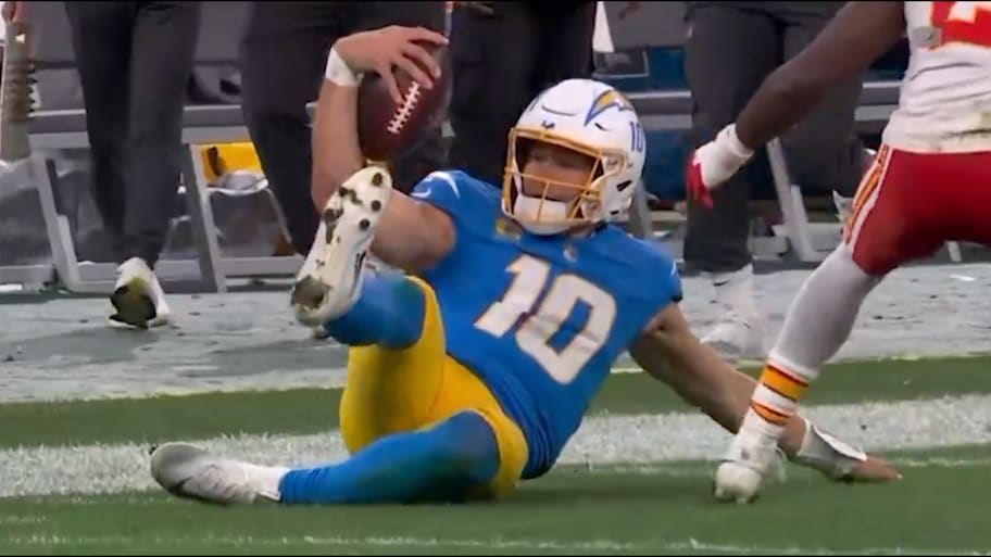Fans Loved Justin Herbert’s Ice Cold Slide to Win the Game for the Chargers